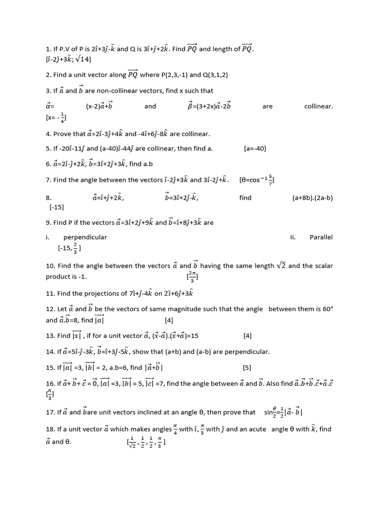 Vector | PDF | Euclidean Vector | Angle