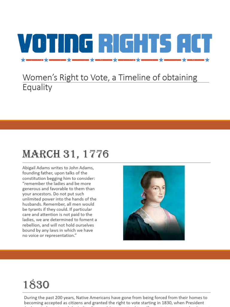 Women's Equality DAY Timeline | PDF | Voting Rights Act Of 1965 ...