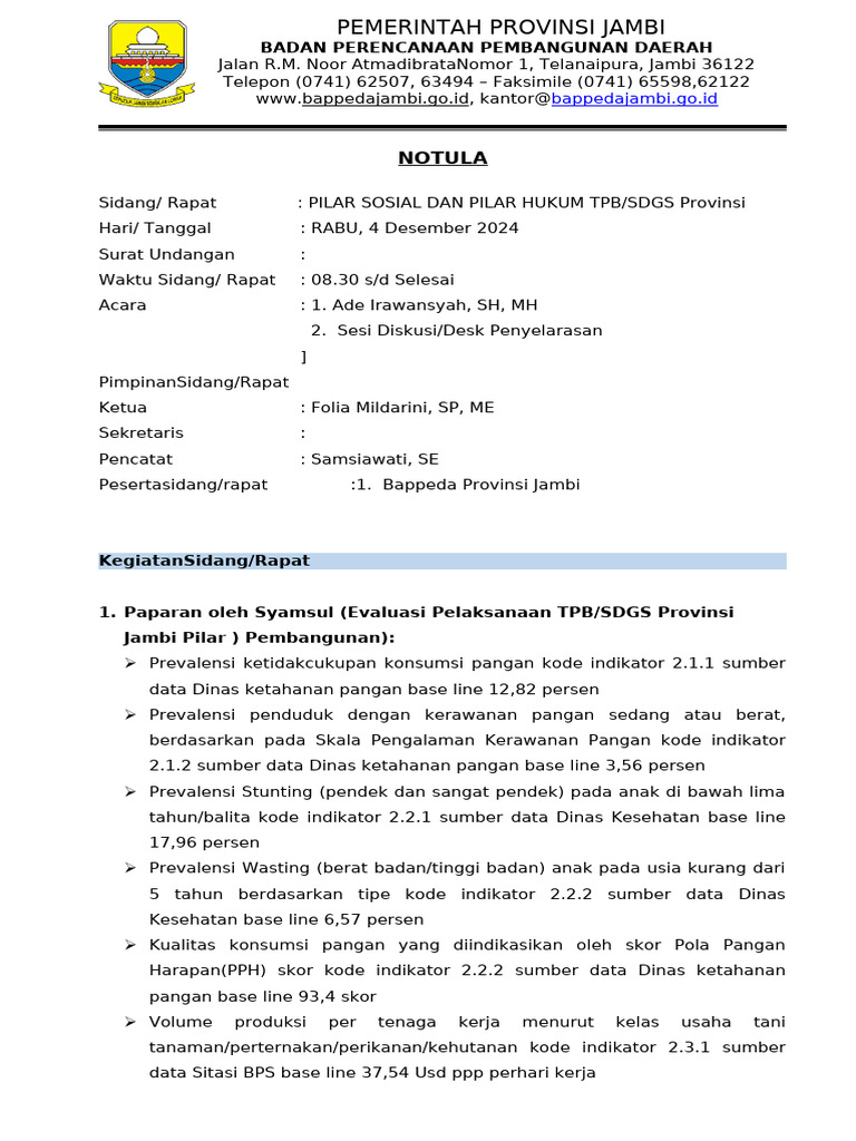 SDGs (Pilar Stunting) | PDF