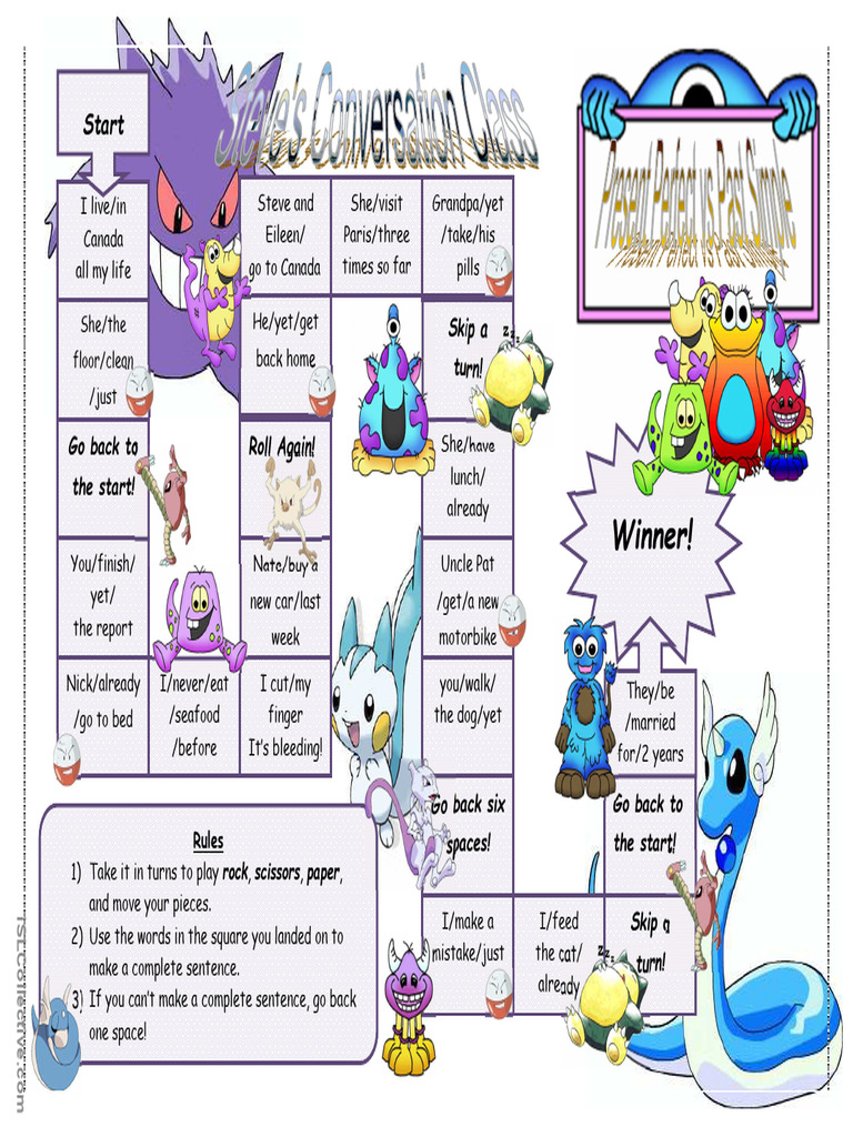 Present Perfect vs Past Simple Board Game 2 (1) | PDF