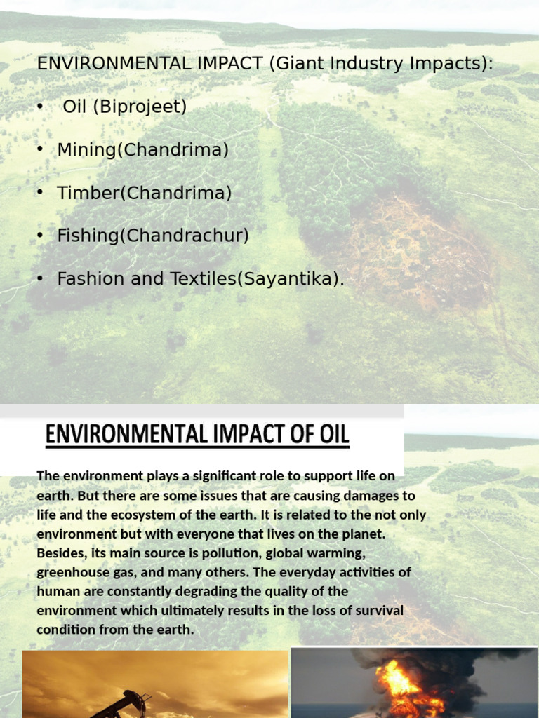 ENVIRONMENTAL IMPACT (assignment topic 4) | PDF | Overfishing | Human ...