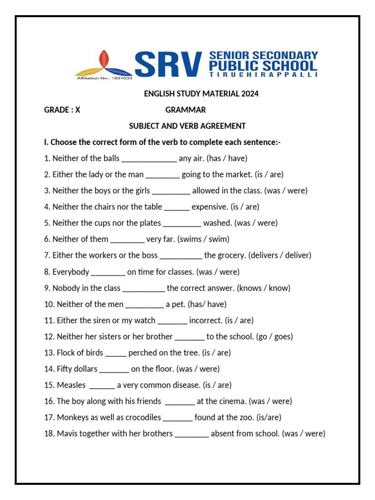 G10 English Grammar Material 2024 | PDF