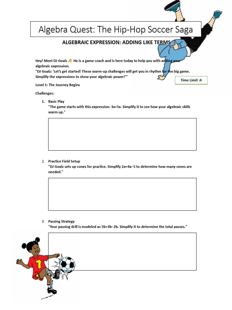 Algebraic Expression Add Like Terms | PDF | Mathematics
