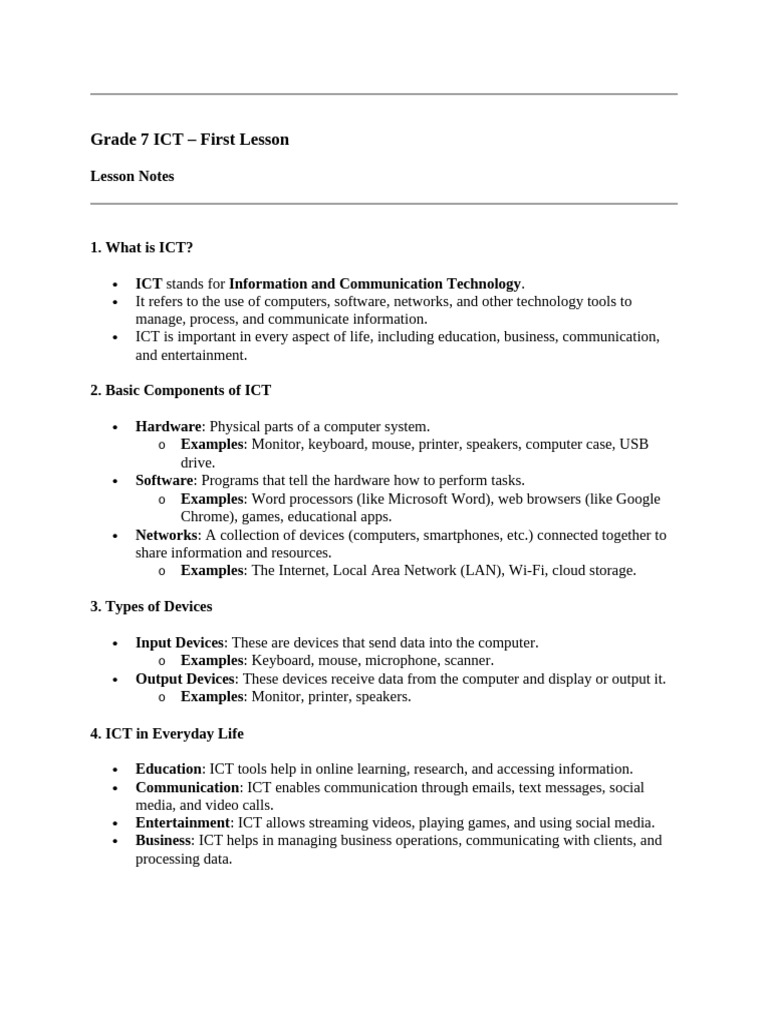 grade 7 | PDF | Educational Technology | Computer Hardware