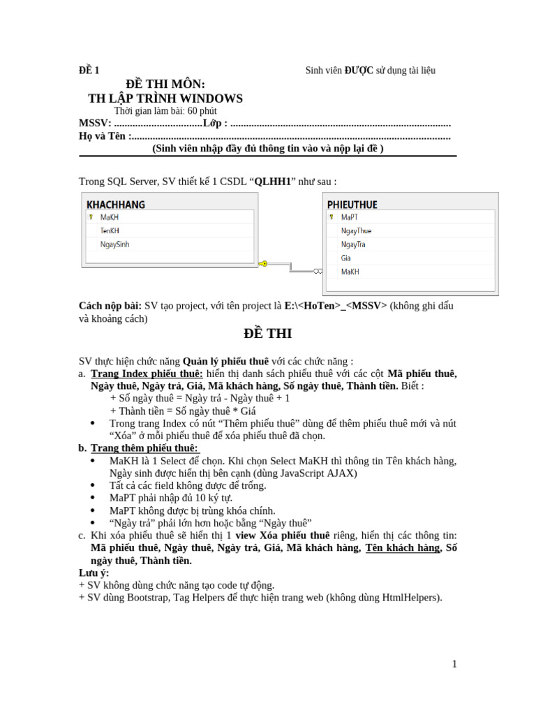 De1 - TH LTWindows - 2024 | PDF
