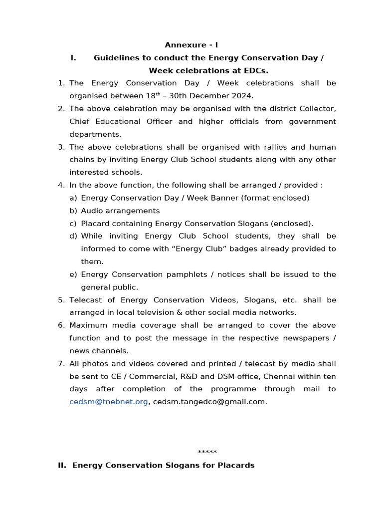 Guidelines To EDCs For EC Day Week Celebrations 2024 | PDF