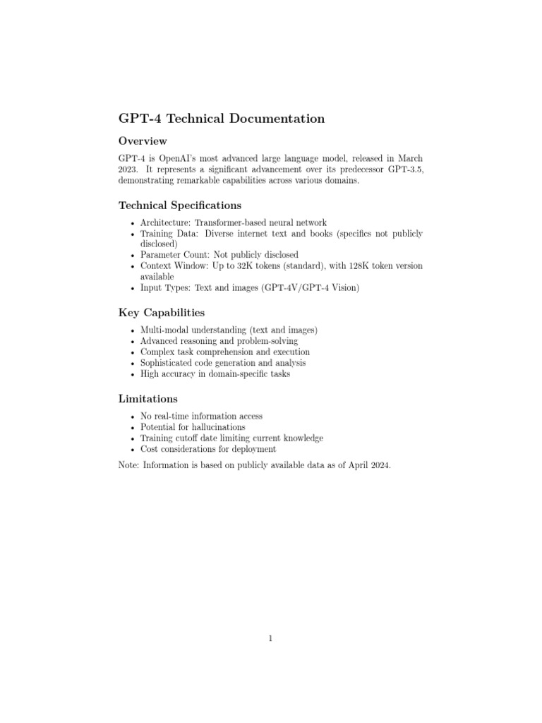 Gpt4 Documentation | PDF