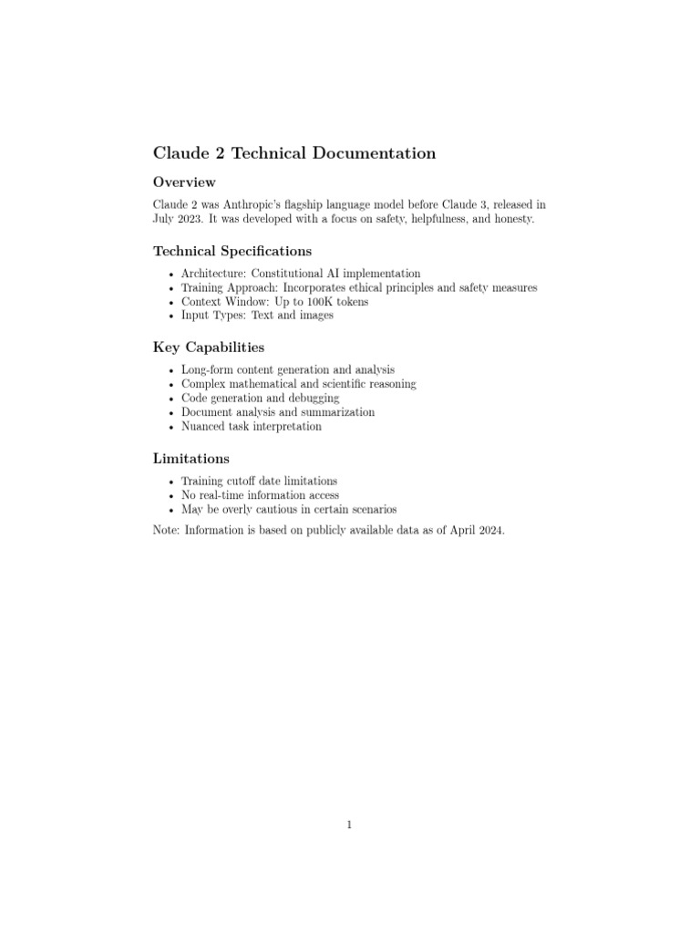 Claude2 Documentation | PDF