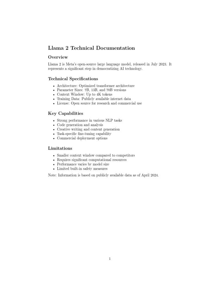 Llama2 Documentation | PDF