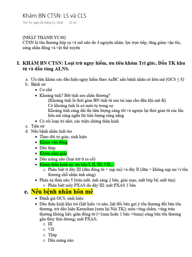 Khám Bn Ctsn (Nhật Thành Yc40) | PDF