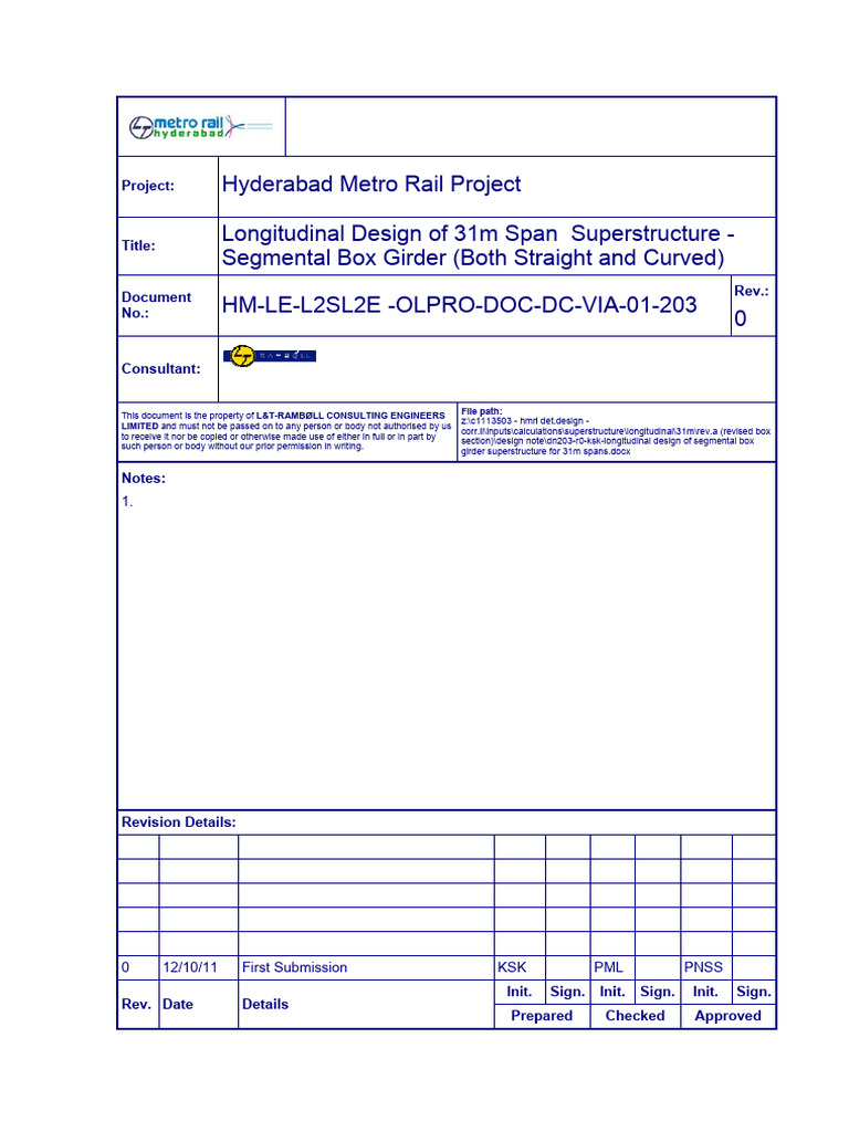 DN203-R0-KSK-Longitudinal Design of Segmental Box Girder Sup | PDF ...