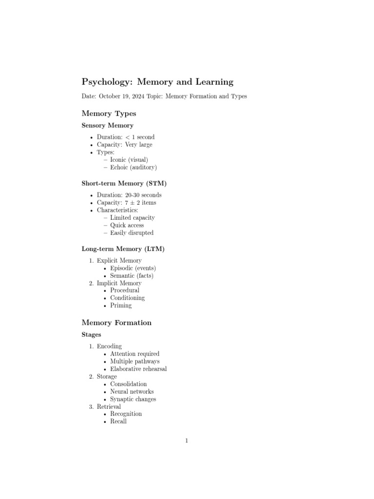 Psychology Notes | PDF