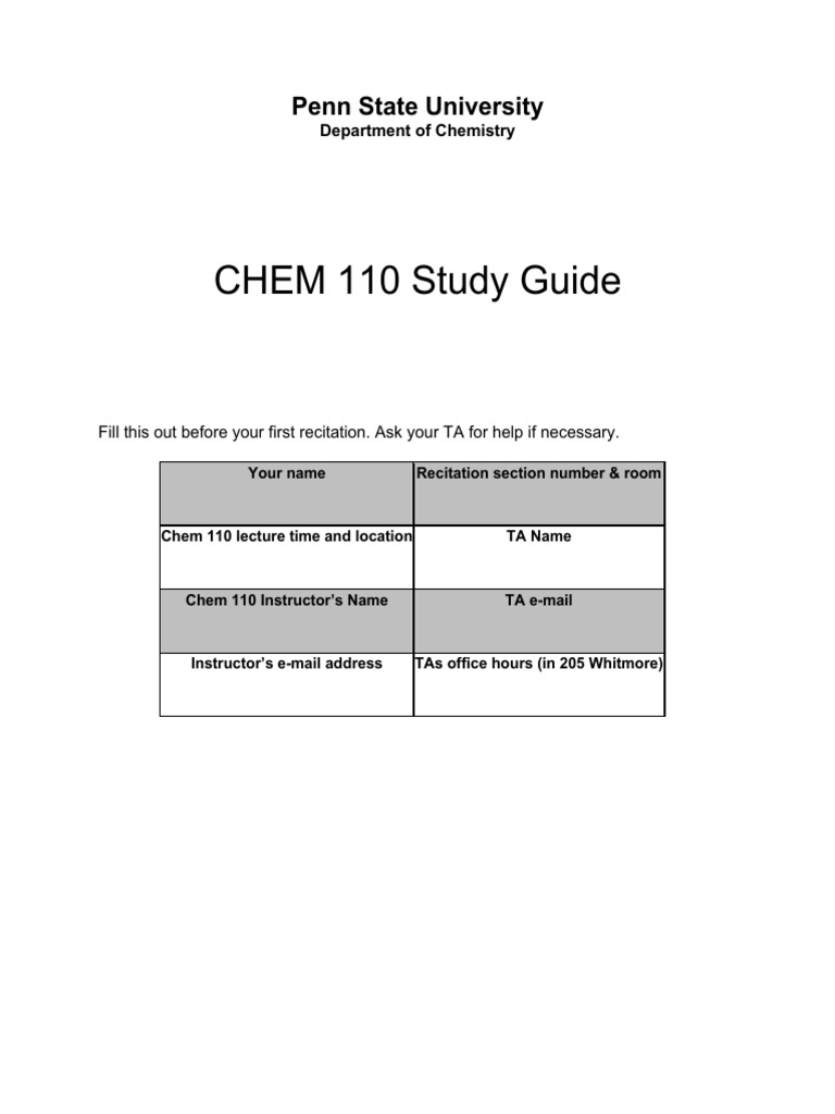 Chapter 1 Study Guide | PDF | Atoms | Ion