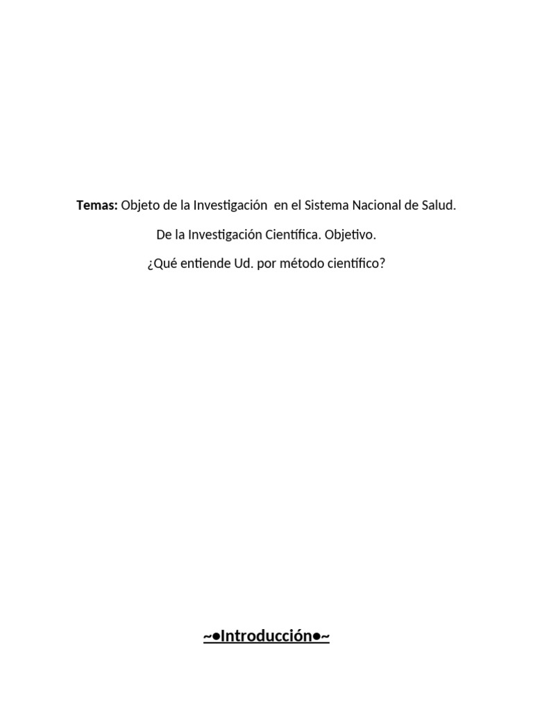 Temas | PDF | Método científico | Experimentar