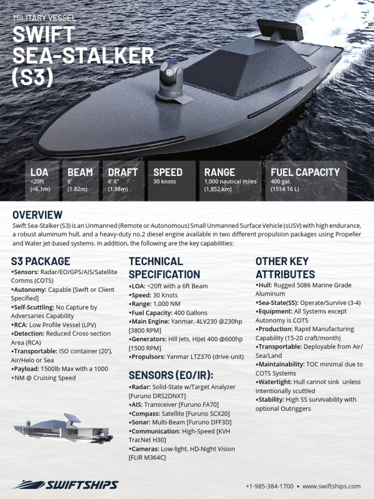 Swift Sea Stalker S3 | PDF | Shipping | Watercraft