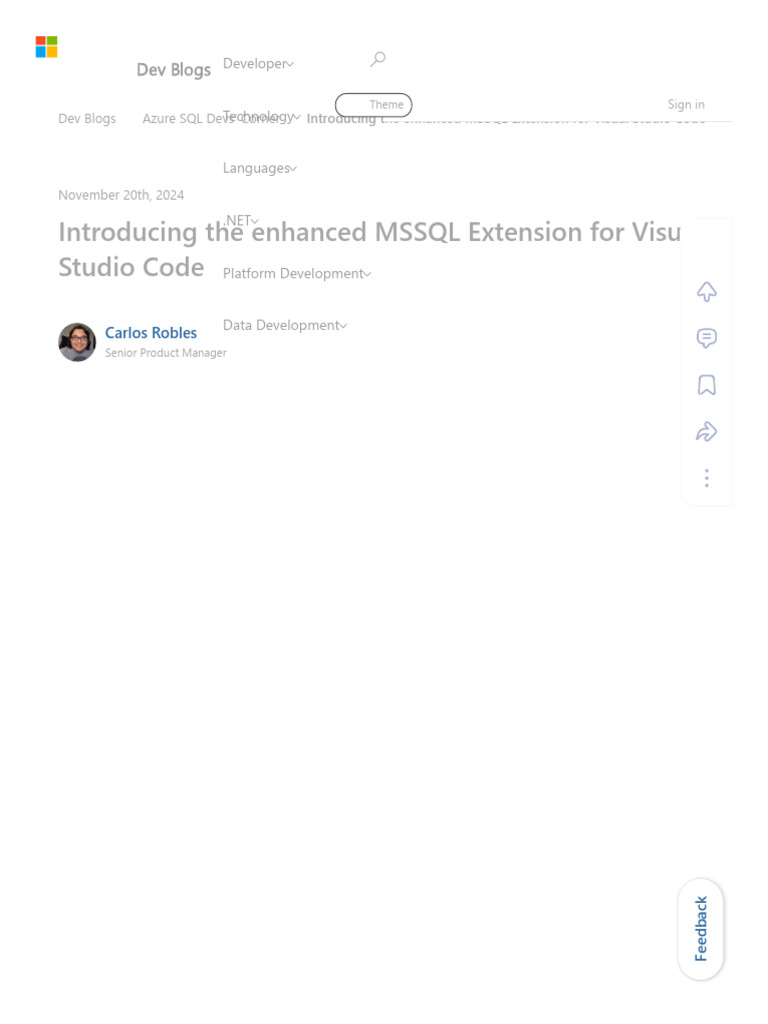 MSSQL Extension for Visual Studio Code_ Streamline Development- Azure SQL Devs’ Corner | PDF ...