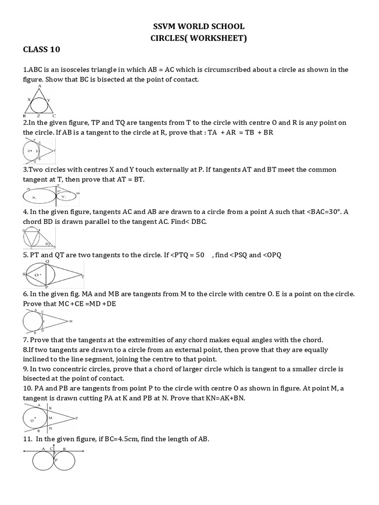 circles ws | PDF | Circle | Analytic Geometry