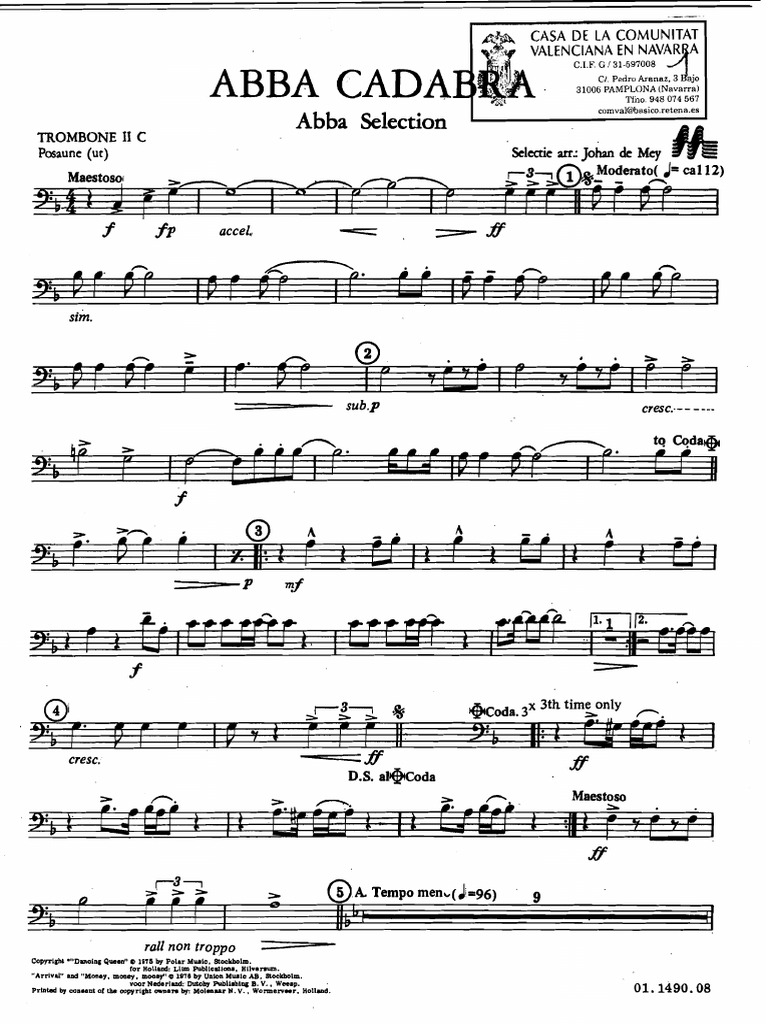 Abba Cadabra - Trombón 2º | PDF