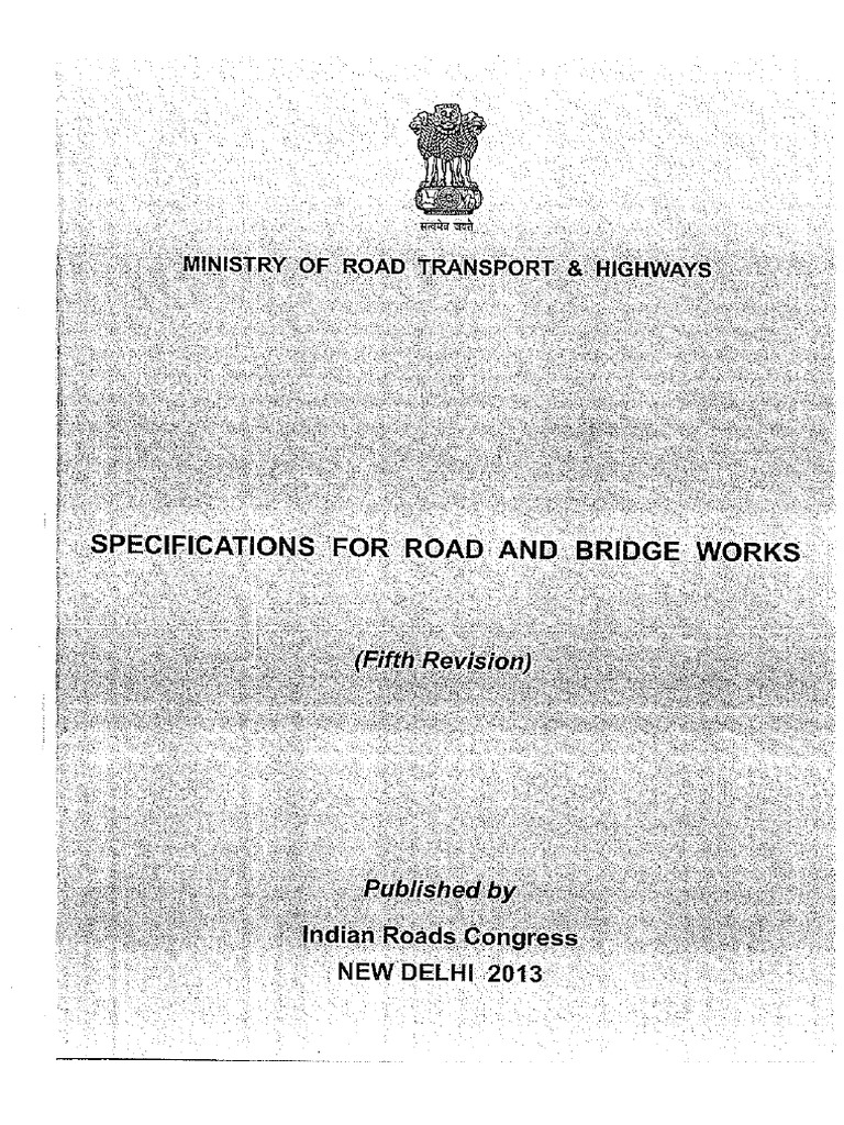 Morth Specifications For Road Bridge Works 5th Revision by SK ...