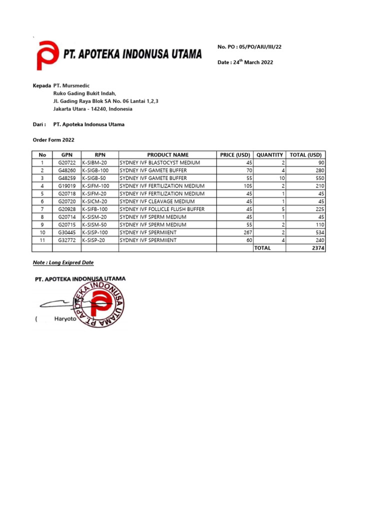 05.PO.aiu.III.22 - Mursmedic Revisi 3 | PDF