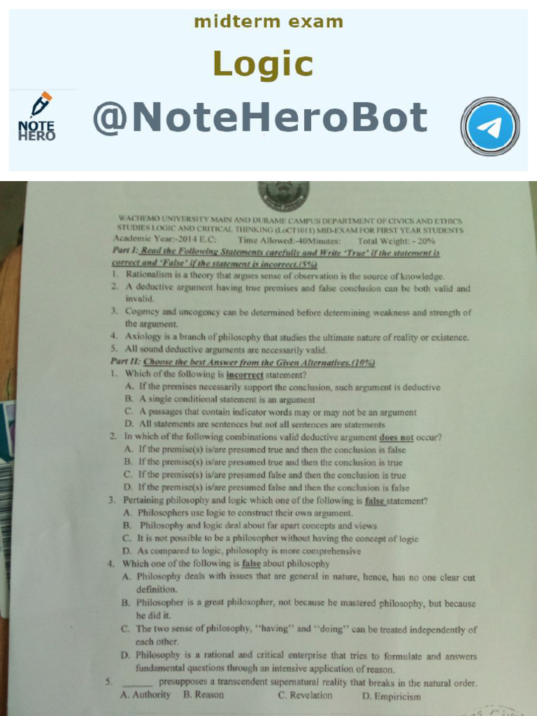 Logic Mid (WcU) @NoteHeroBot | PDF