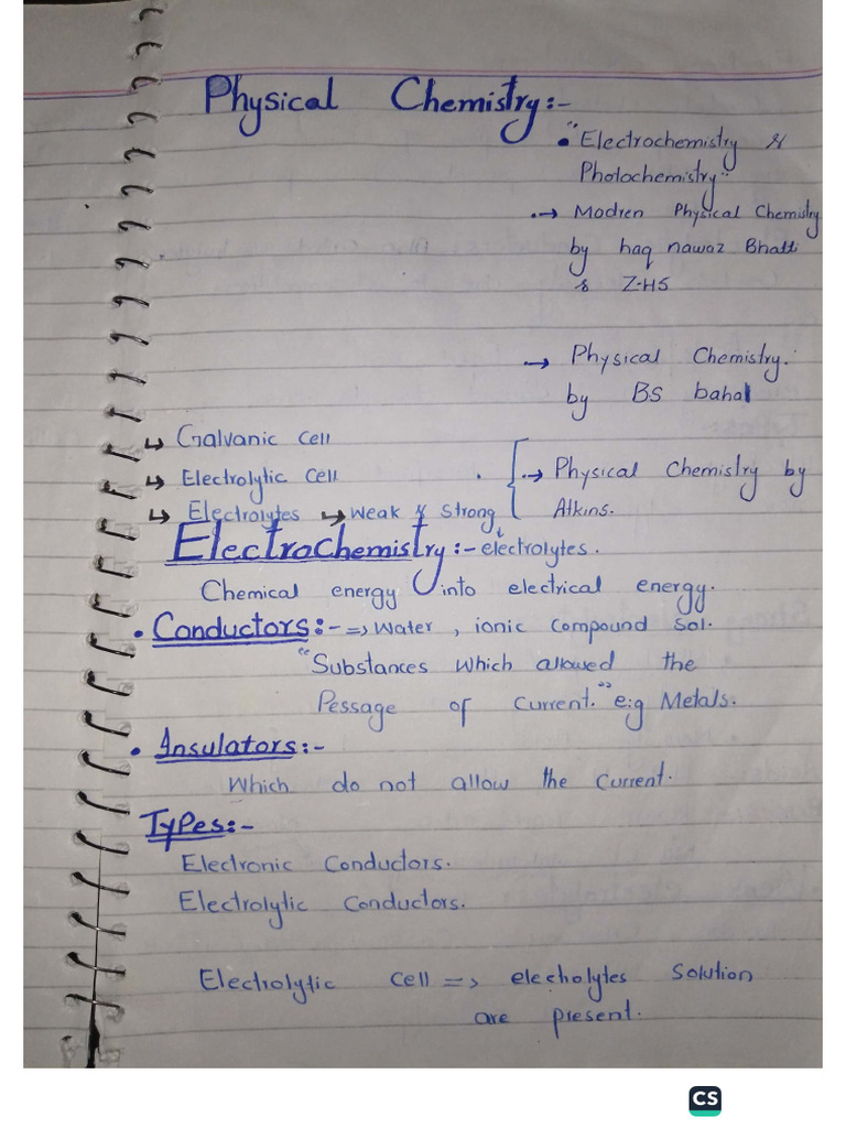 Lecture Notes of Physical Chemistry | PDF