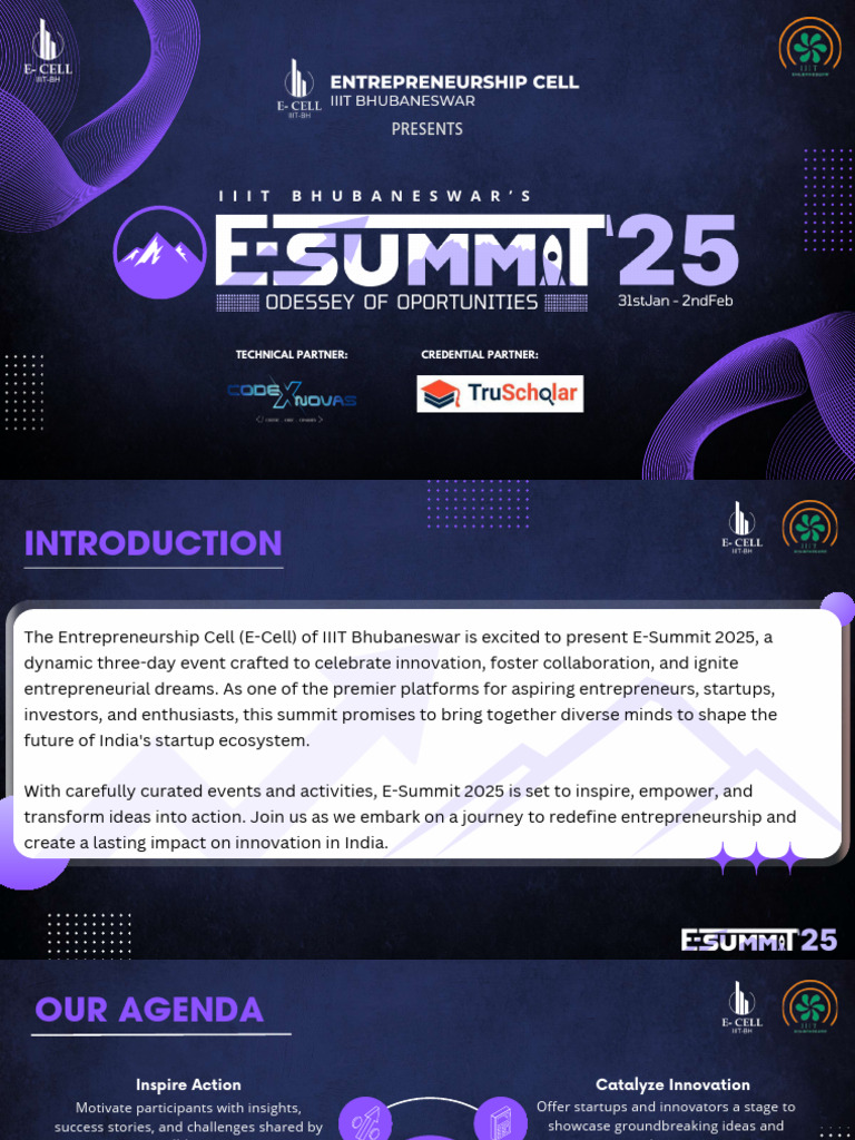 Esummit 2025-Iiit Bhubaneswar | PDF | Entrepreneurship | Startup Company