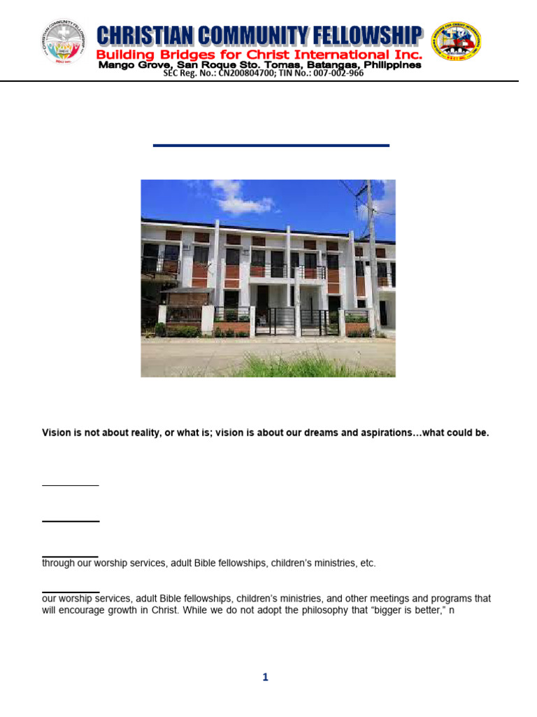 CCF Church Profile | PDF | Jesus | Protestantism