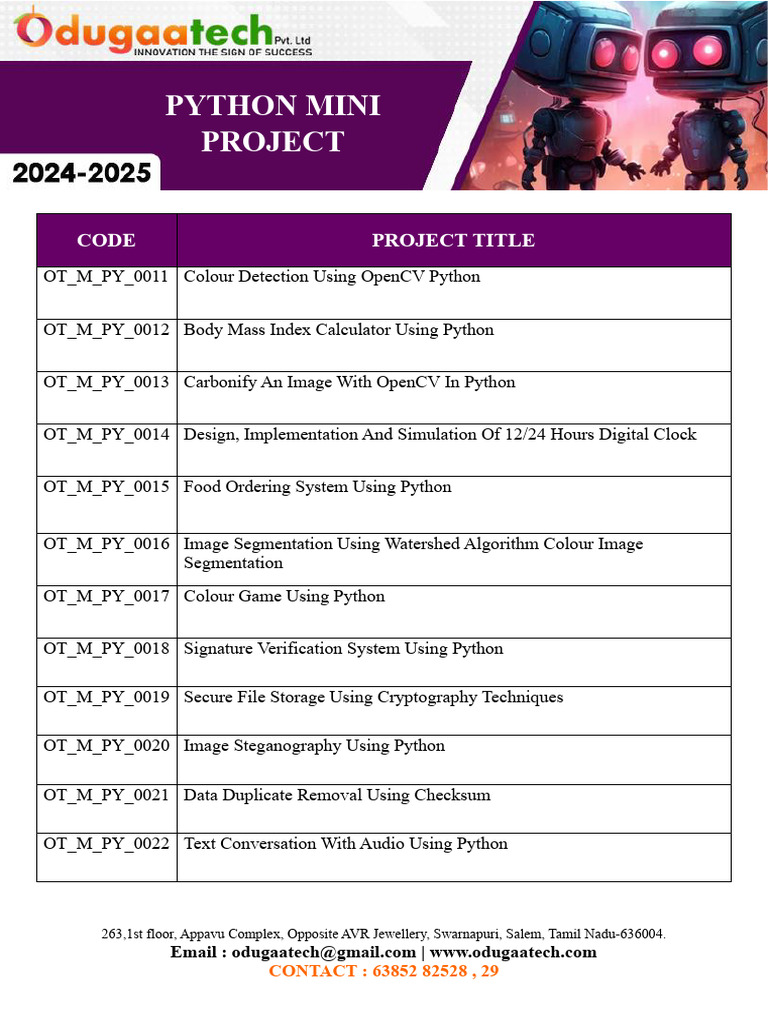 Pythonminiprojects241223172851 1 Pdf Python Programming Language Image Segmentation
