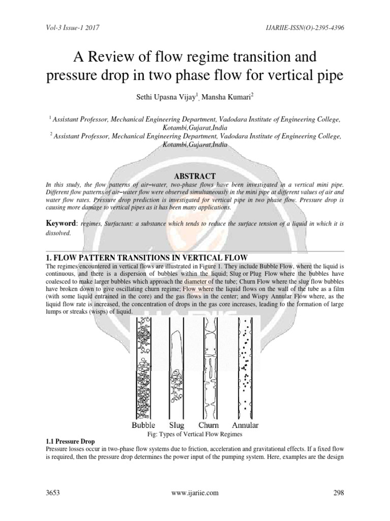 A_Review_of_flow_regime_transition_and_p | PDF | Fluid Dynamics | Pump