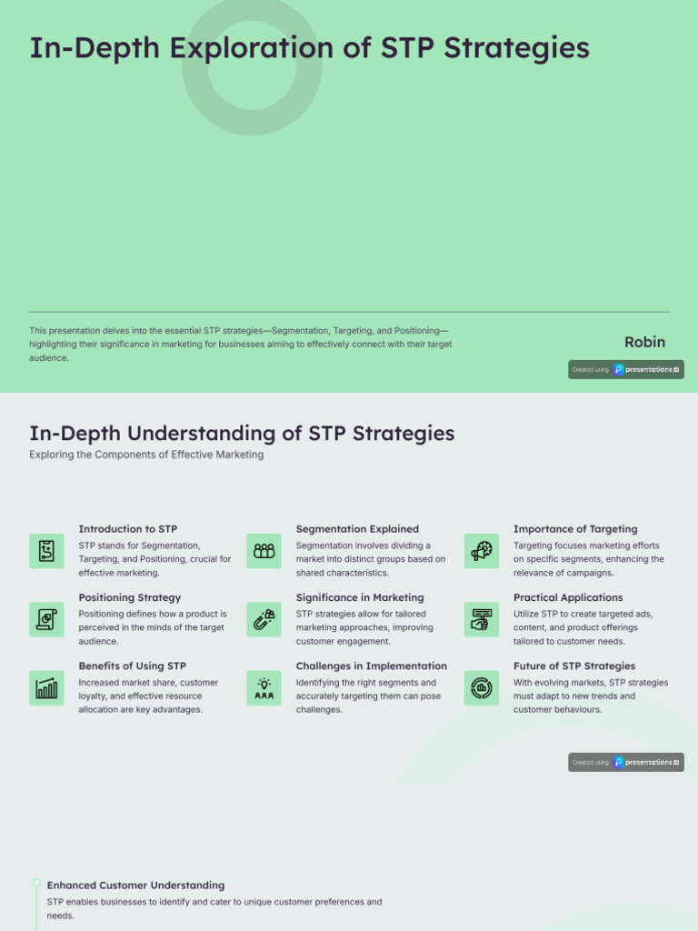 Comprehensive Analysis of STP Strategies | PDF
