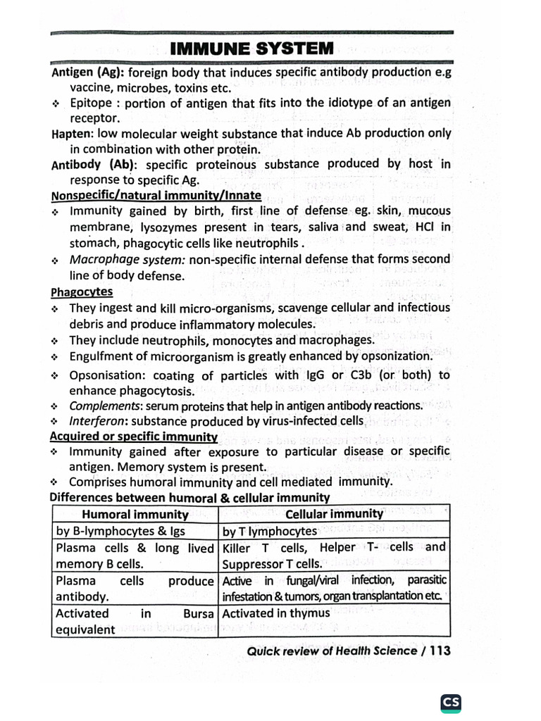 HS Immune System | PDF