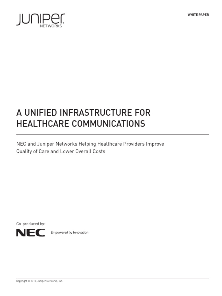 A Unified Infrastructure For Healthcare Communications | PDF | Computer ...