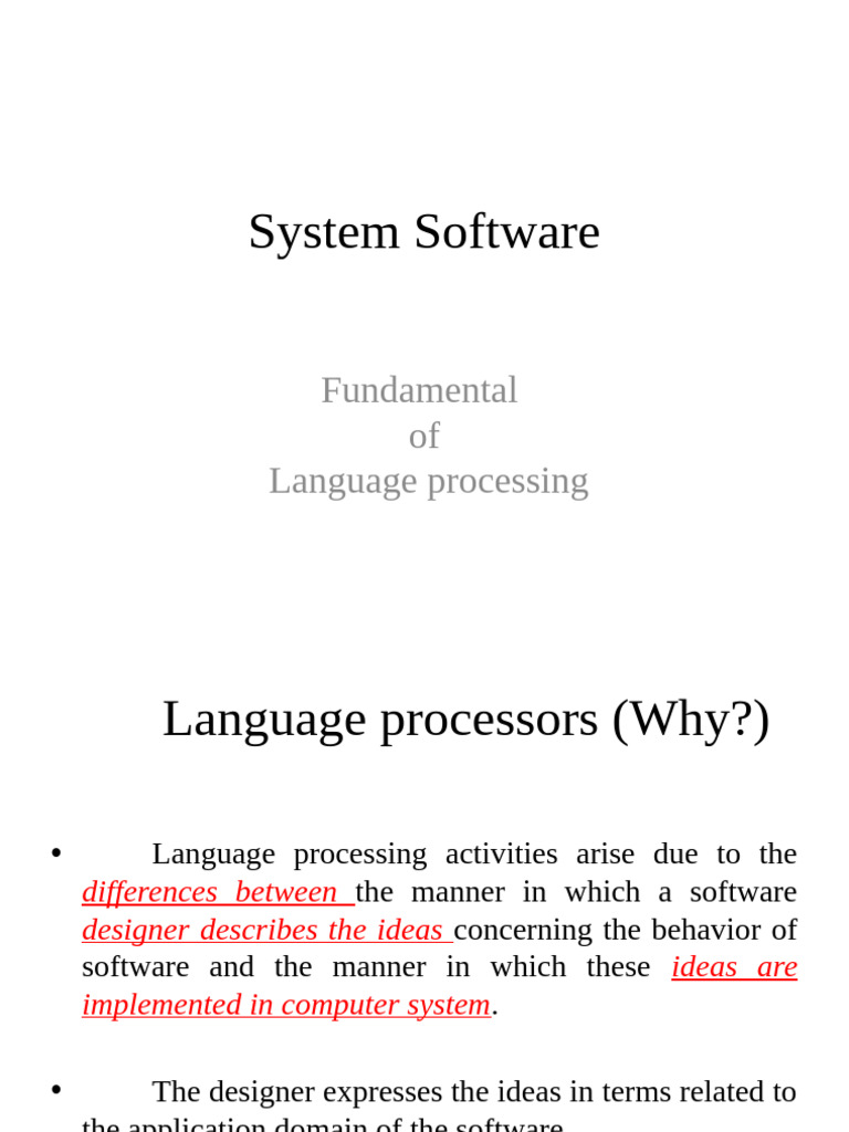 Fundamental Language Processing | PDF | Software | Programming