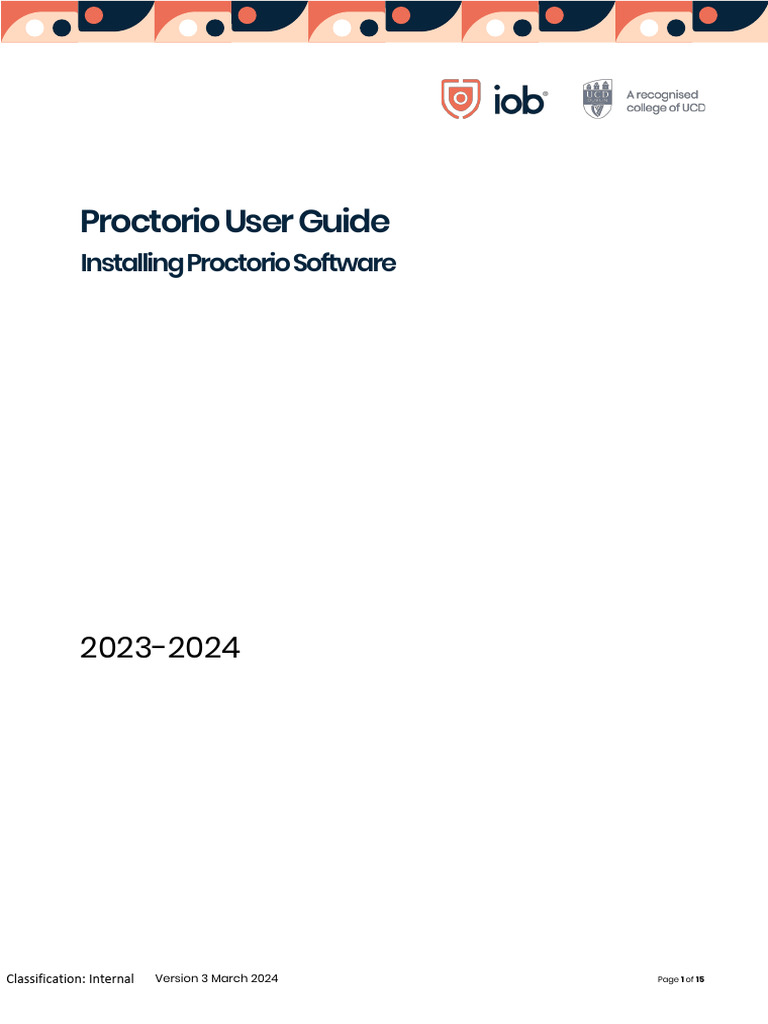 IOB User Guide - Part 1 Installing Proctorio Software May 2024 | PDF | Http Cookie | Encryption