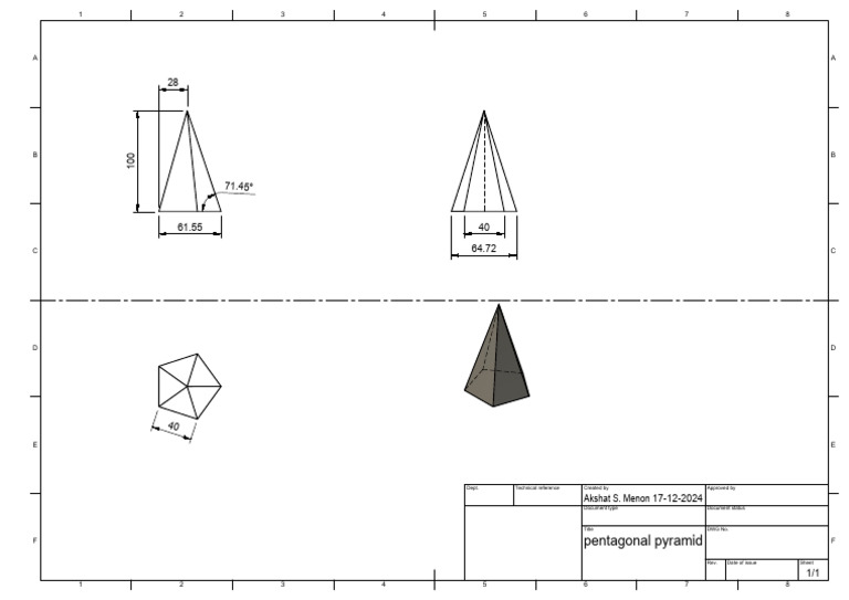 Pentagonal Pyramid | PDF