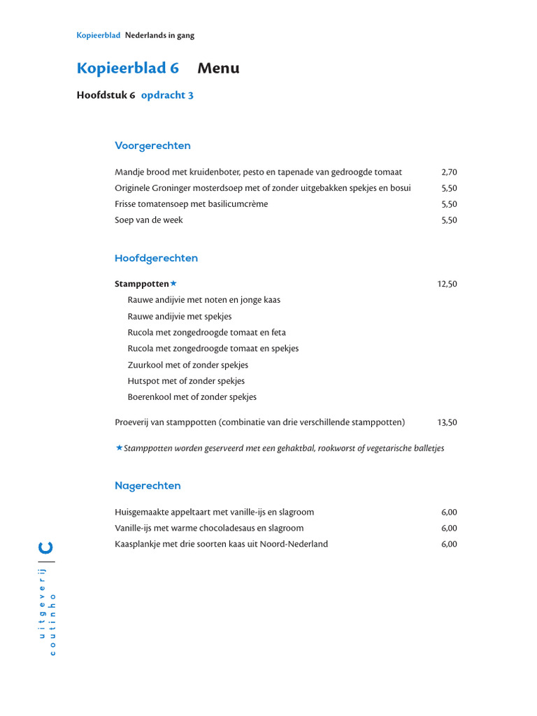 Dutch Exercise 2 | PDF