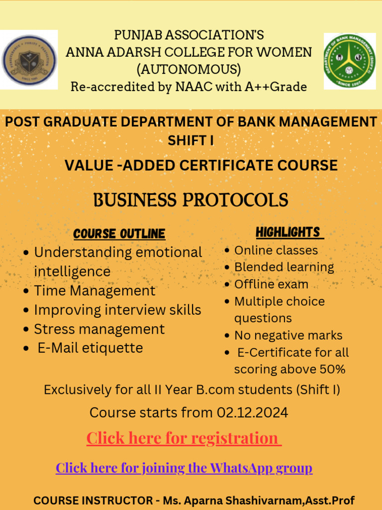 Business Protocols Course | PDF