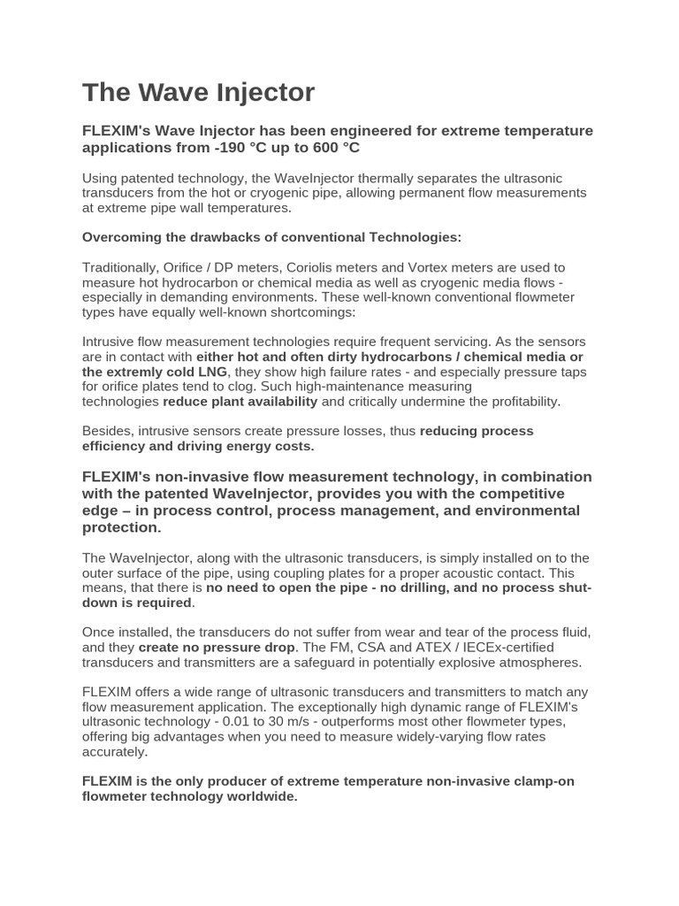 The Wave Injector | PDF | Flow Measurement | Mechanical Engineering