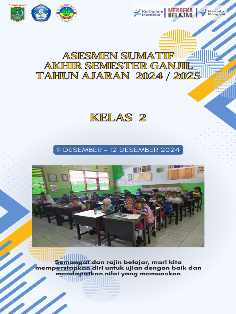 Jadwal Asesmen Sumatif Akhir Semester Bu Endang | PDF