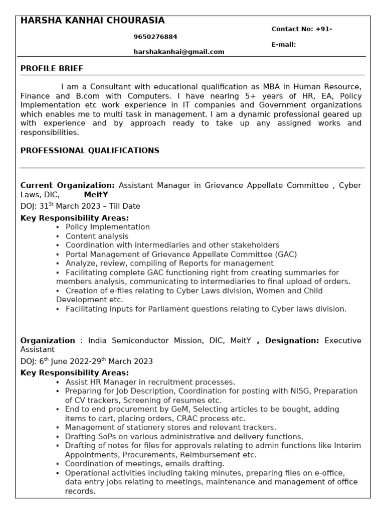 Naukri HARSHAKANHAICHOURASIA (6y 6m) | PDF | Business | Employee Relations