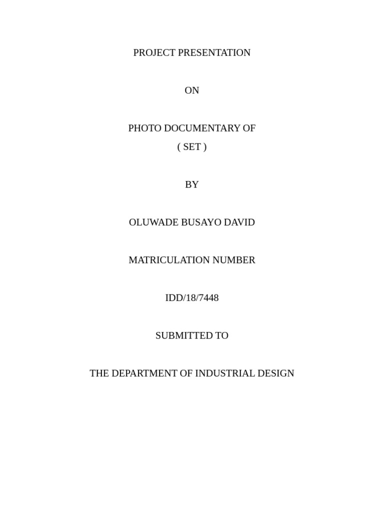 Photo Documentary of Set | PDF | Documentary Film | Photograph