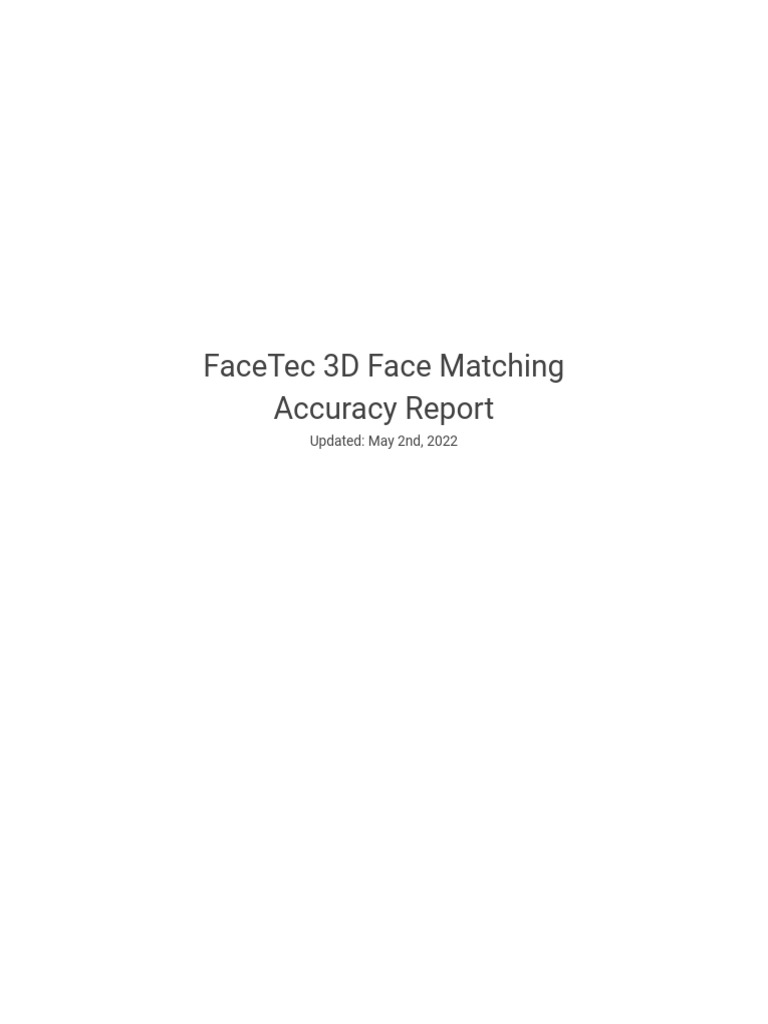 FaceTec 3D Face Matching Whitepaper | PDF | 3 D Computer Graphics | Camera