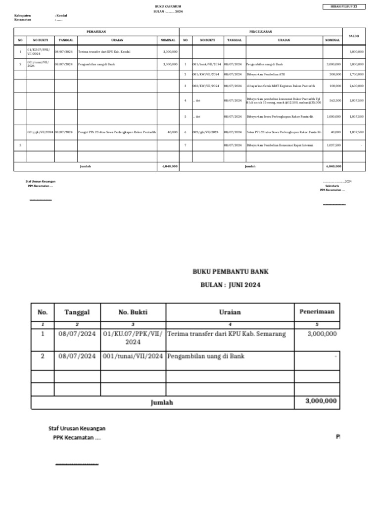 Hibah.22 Bku & Buku Pembantu Pilbup | PDF