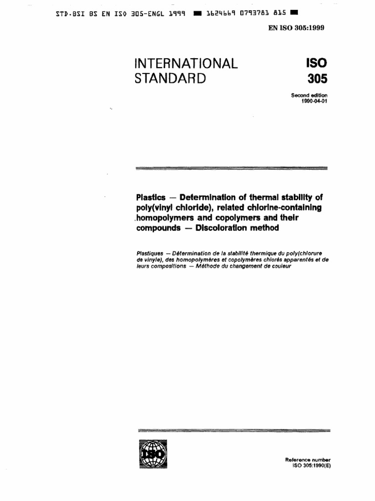 International Standard | PDF | International Organization For Standardization | Polyvinyl Chloride