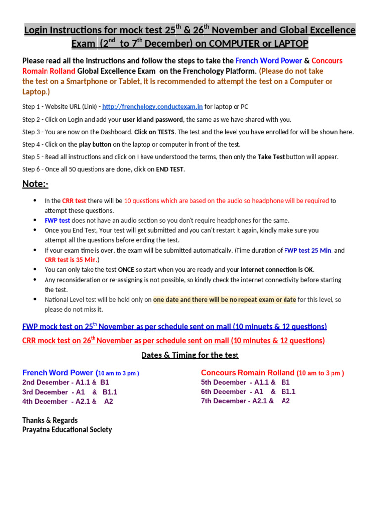 Frenchology Login Instructions | PDF | Consumer Electronics | Cyberspace