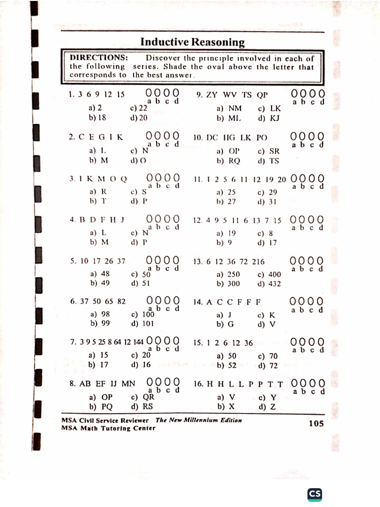 Inductive Reasoning | PDF