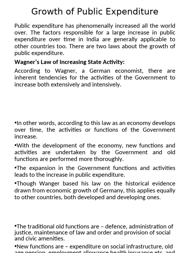 Factors Driving Public Expenditure Growth | PDF | Welfare | Taxes