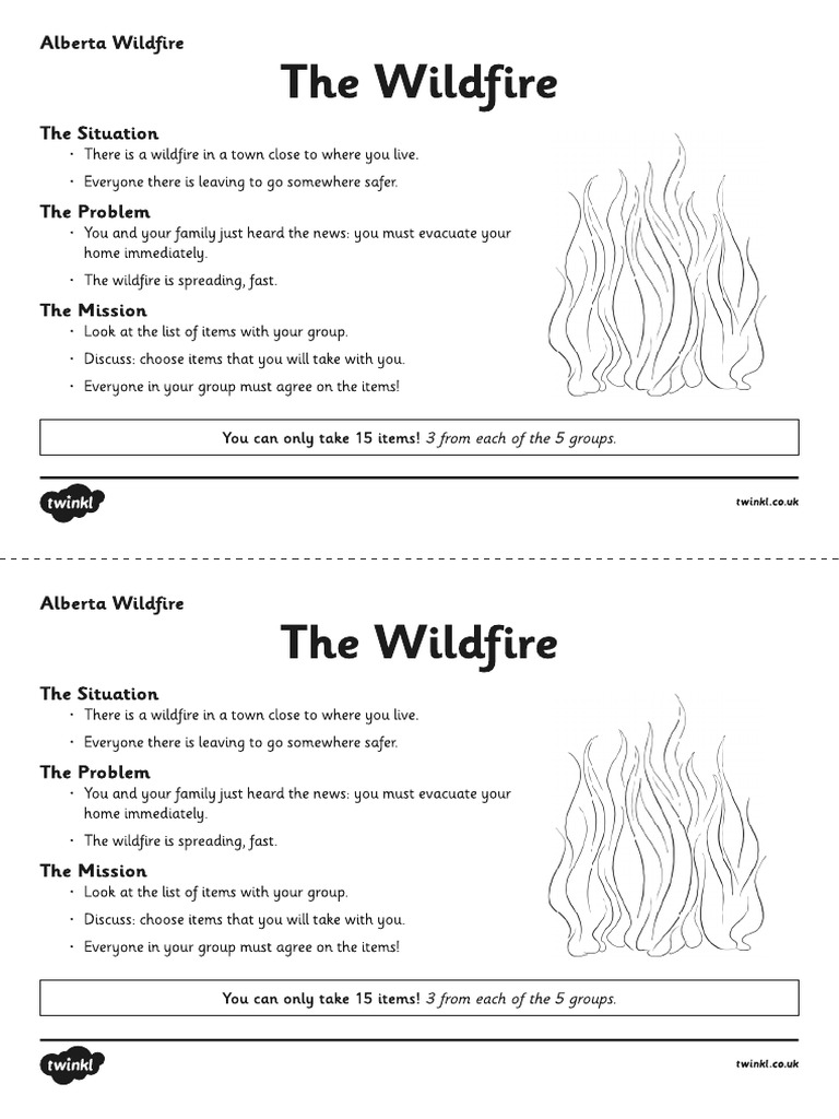 Wildfire Discussion Activity | PDF