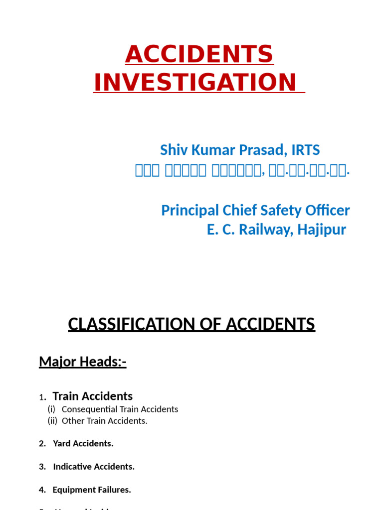 Accident Investigation -IRITM 2021 | PDF | Sustainable Transport | Rail ...